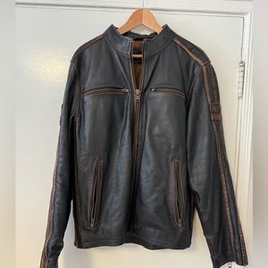 Black Rivet | Jackets & Coats | Mens Leather Motorcycle Jacket | Poshmark
